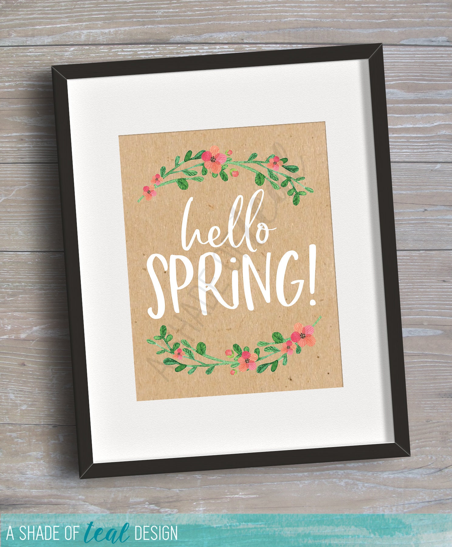 Hello Spring! Printable Sign V5 // INSTANT DOWNLOAD // Spring ...