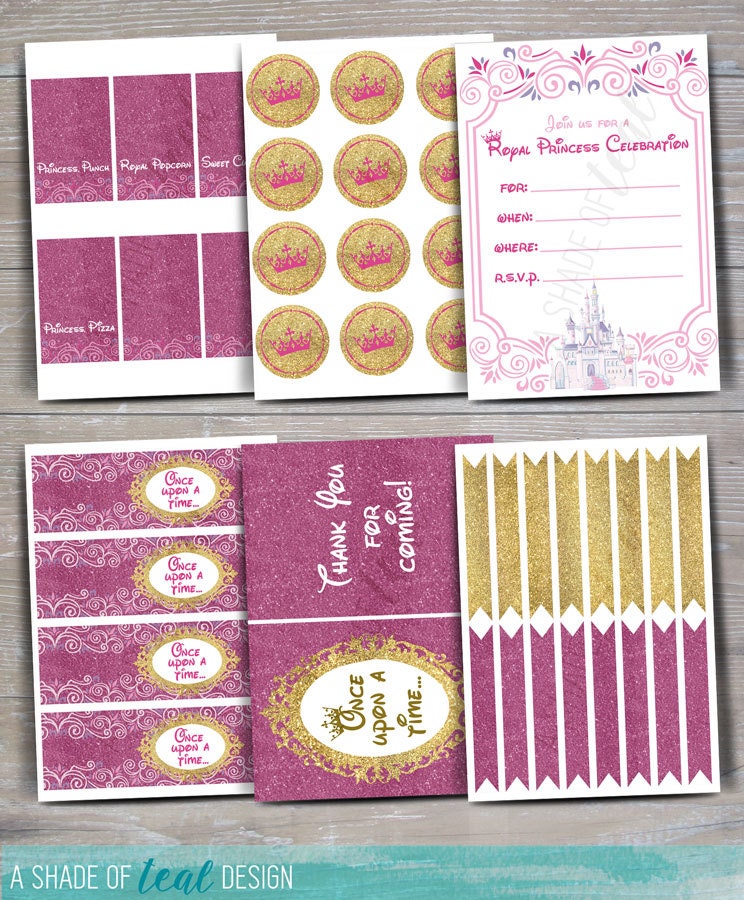 Princess Party Decor, Printable Package - Etsy