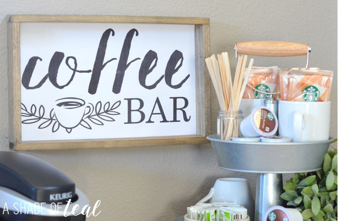 Coffee Bar Sign, Version 1 // INSTANT DOWNLOAD // Coffee Party ...
