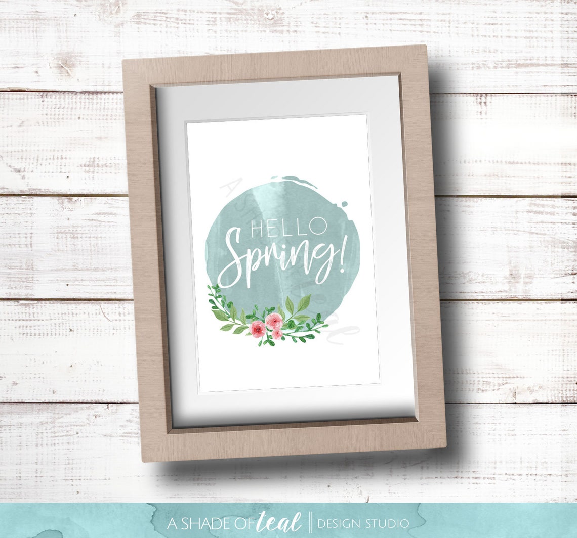 Hello Spring! Printable Sign V2 // INSTANT DOWNLOAD // Spring ...