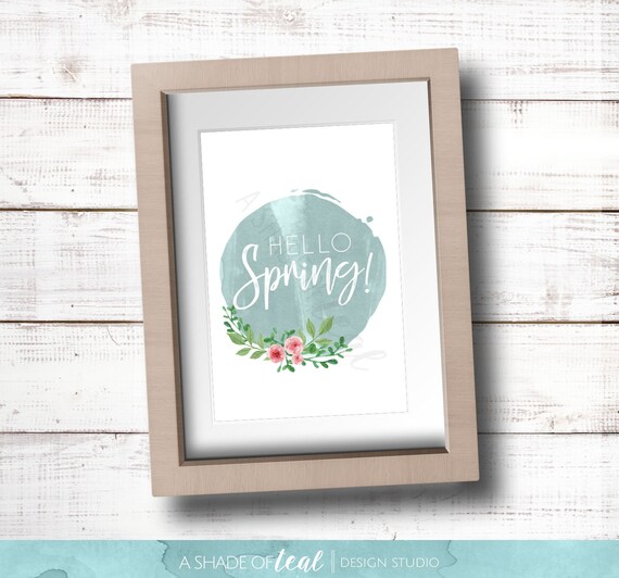 Hello Spring Printable Sign V2 // INSTANT DOWNLOAD // Spring | Etsy