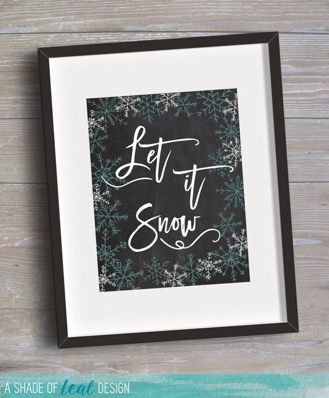 Sign "let It Snow" // INSTANT DOWNLOAD // Christmas, Holiday ...