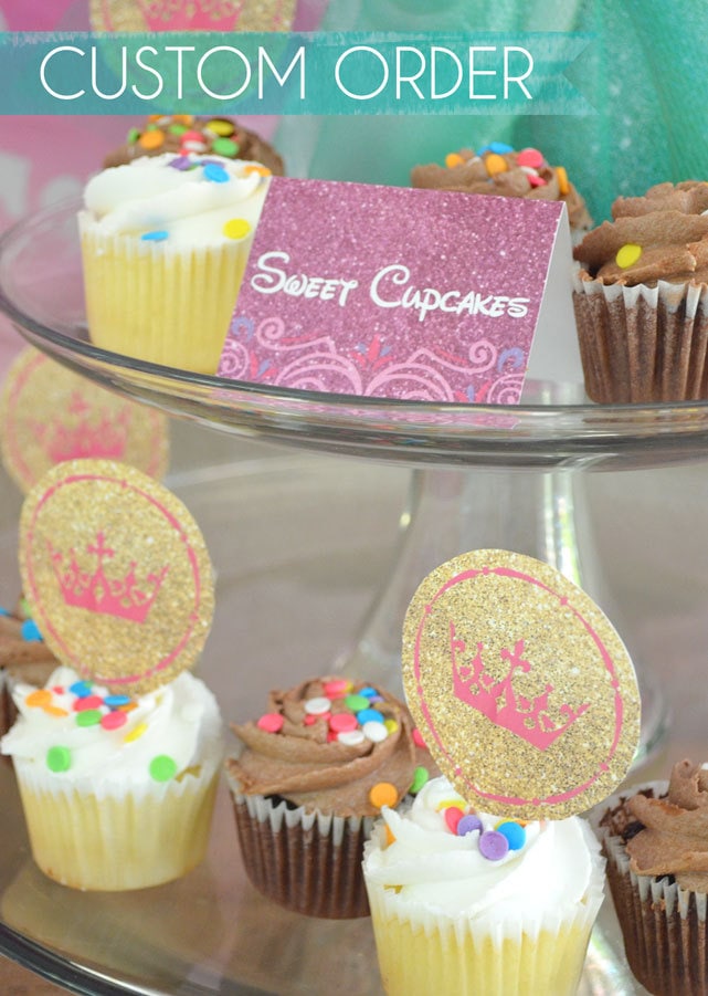 CUSTOM Princess food Sign Labels // INSTANT DOWNLOAD // Party Decor ...