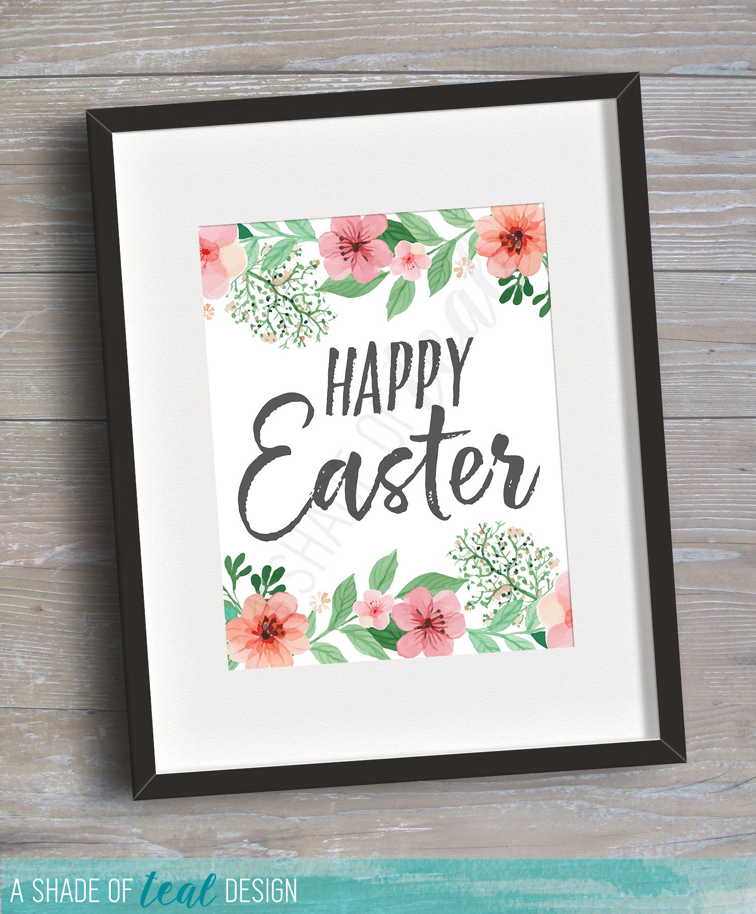 Happy Easter Printable Sign V4 // INSTANT DOWNLOAD // Spring Easter ...