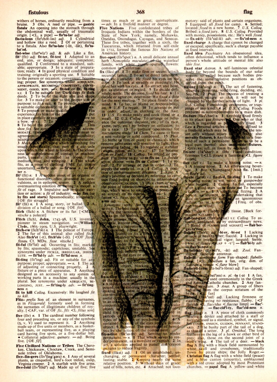 Dictionary Art PrintDigital IllustrationVintage PosterWall | Etsy