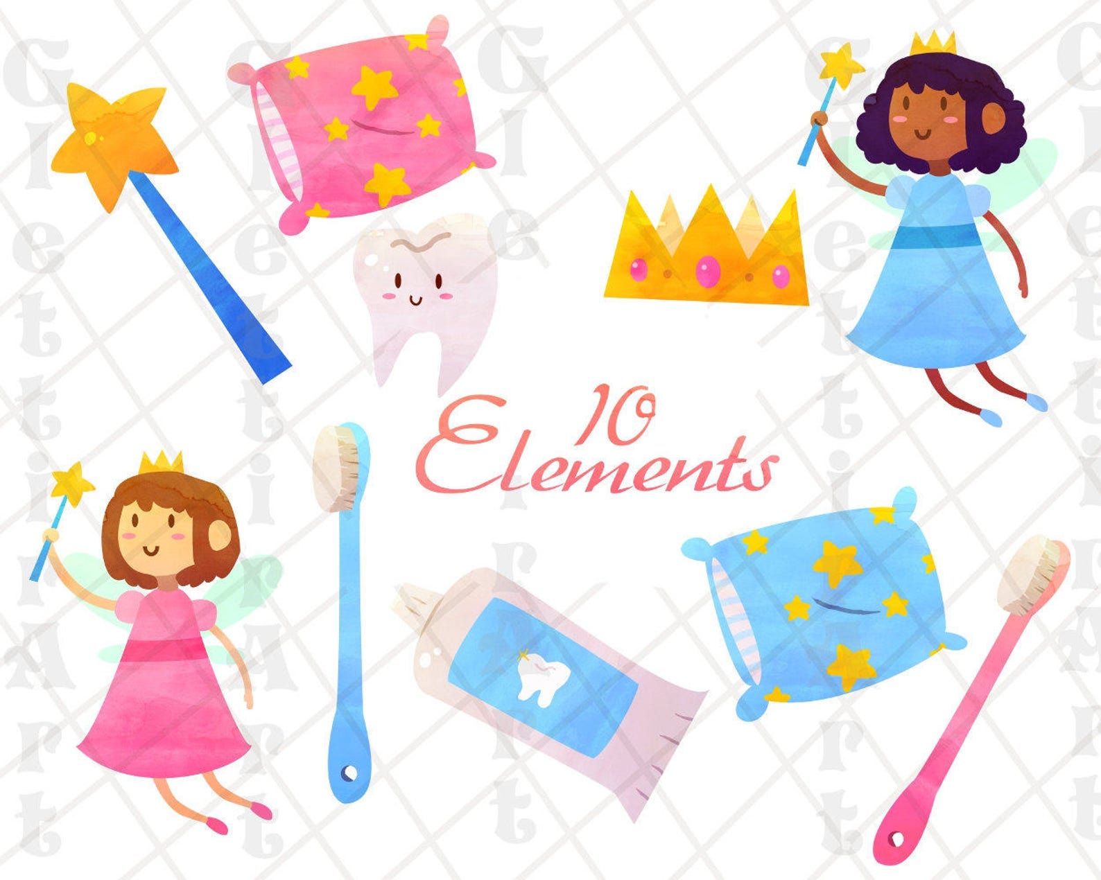 Toothfairy Clipart, Tooth Fairy Clipart, for Personal and Commercial ...