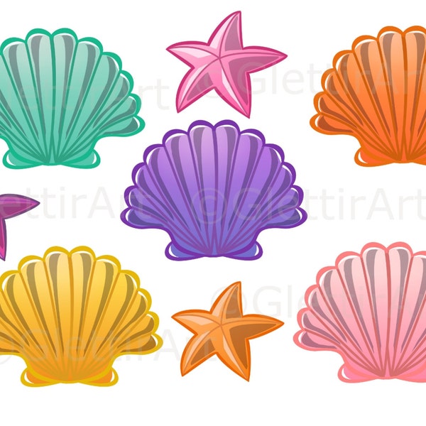 Shell Clipart - Etsy