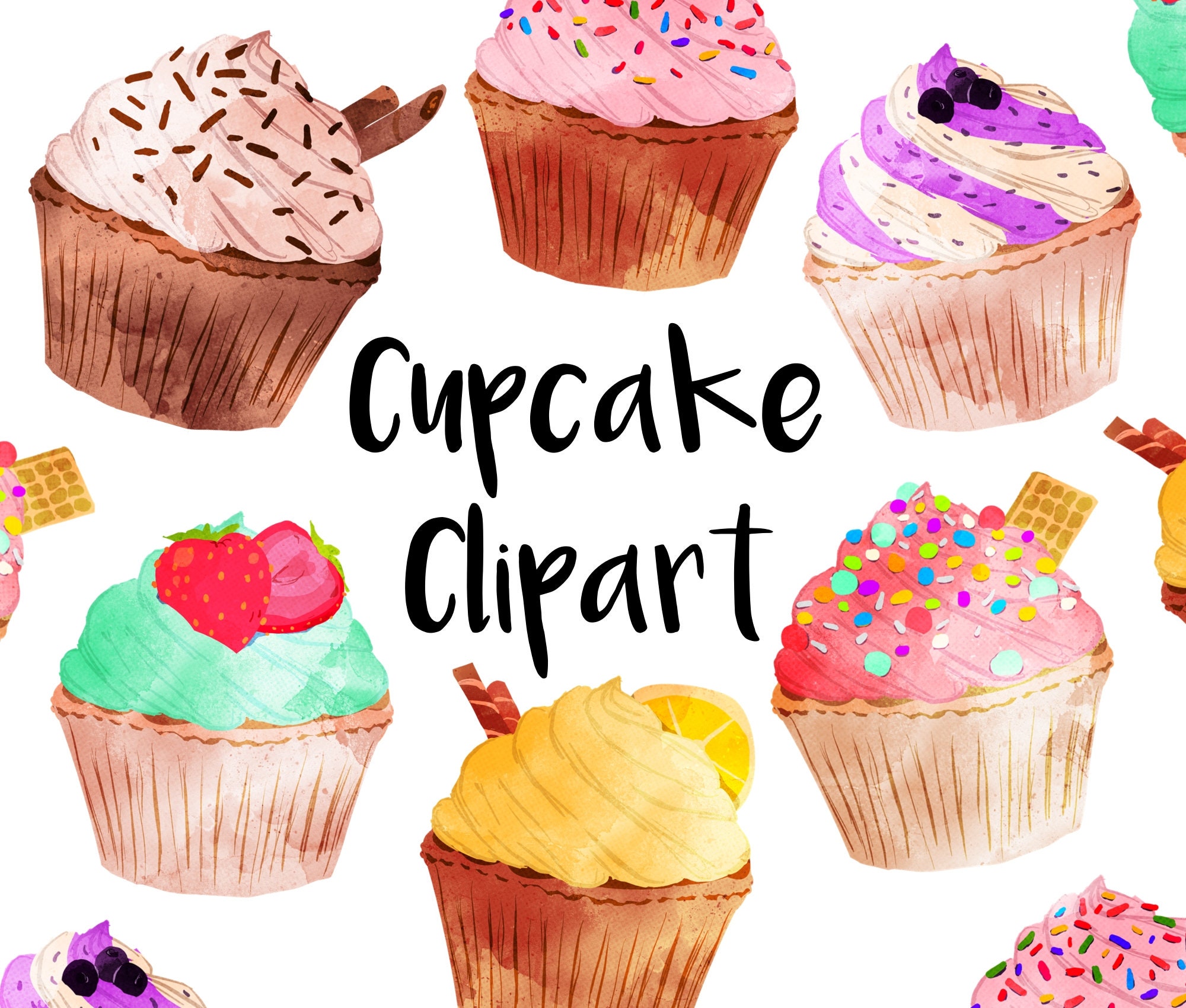 Strawberry Cupcake Clip Art