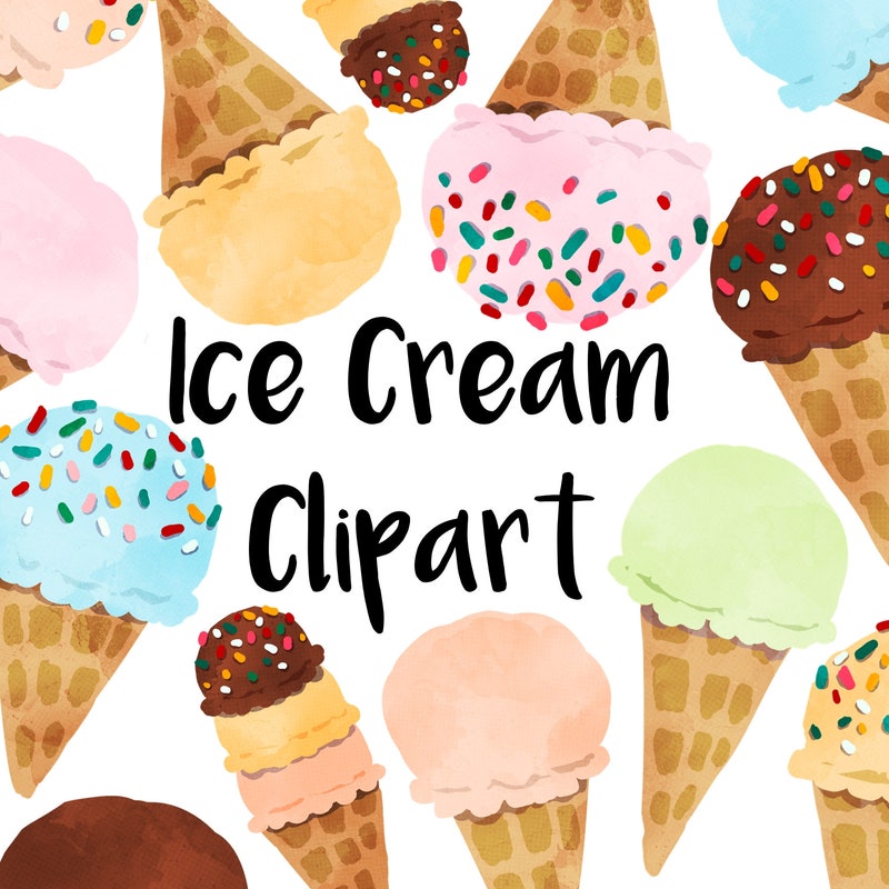 Ice Cream Clip Art - Etsy