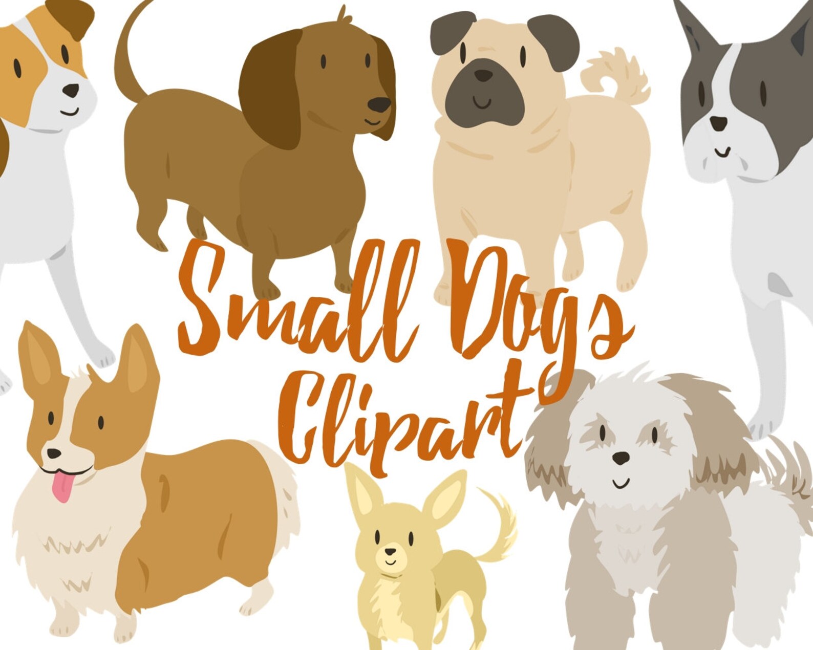 Cute Dog Clipart, Pet Clip Art, Puppy Clipart for Personal and ...