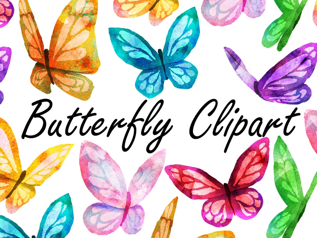 Cute Butterfly Clipart, Butterflies Clipart, Spring Clipart, for ...