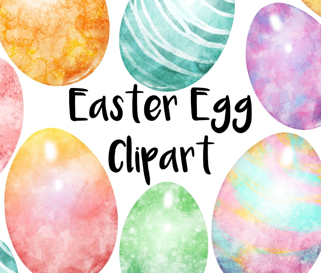 Easter Egg Watercolor Clipart, Easter Egg, Pastel Clip Art, for ...