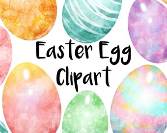 Commercial Use Hand Drawn Easter Egg Clipart Boho Clip Art Easter ...