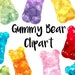 Gummy Bear Watercolor Clipart, Candy Clip Art, Instant Download ...