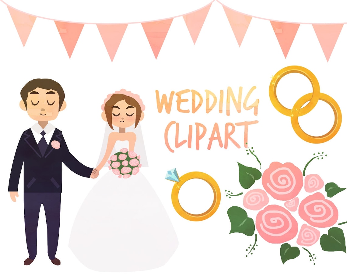Wedding Clipart Wedding Clip Art Wedding Flowers for - Etsy