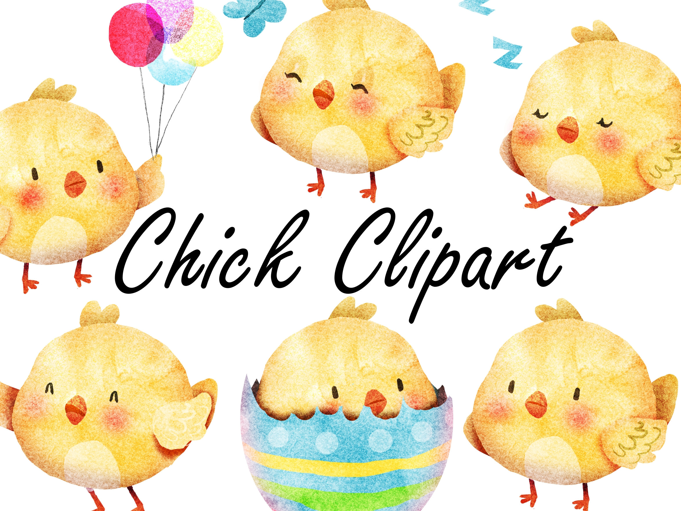 Cute Baby Chicks Clip Art