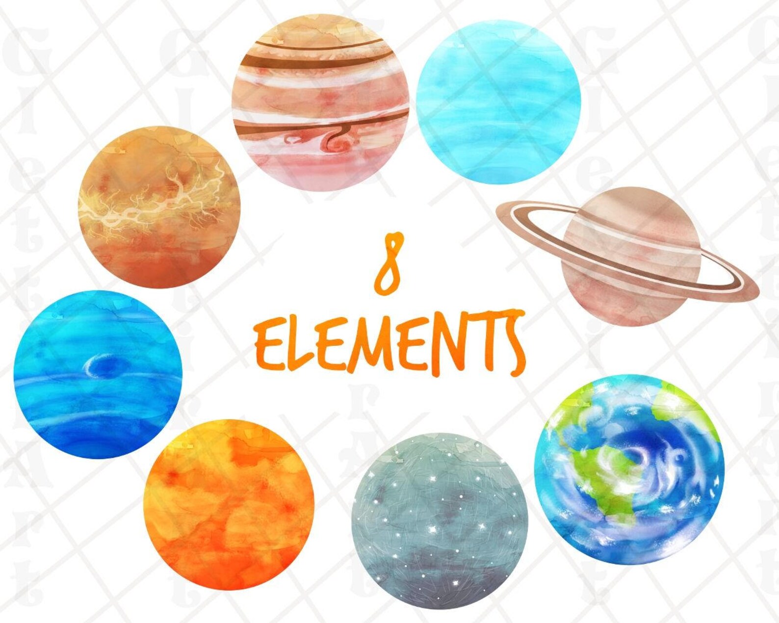 Space Clipart, Planets Clipart, Solar Syatem Clipart, Outer Space ...