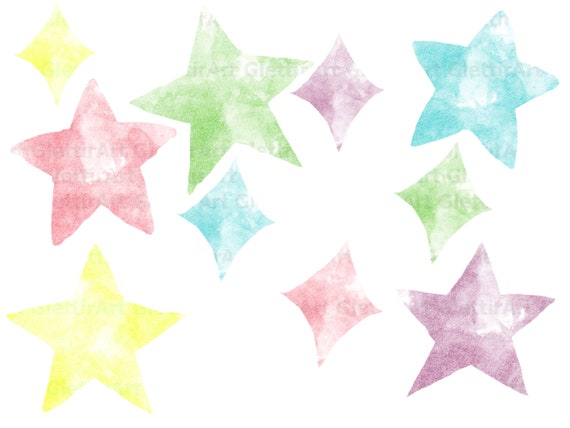 Pastel Stars Clip Art