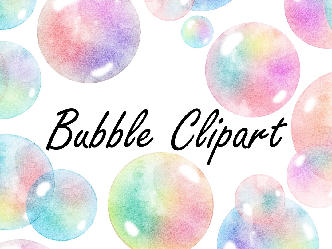 Bubbles Watercolor Clipart, Instant Download - Etsy Canada