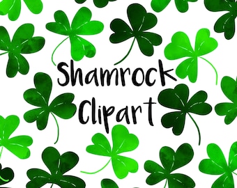 Shamrock Clipart Clover Clip Art St. Patrick's Day - Etsy