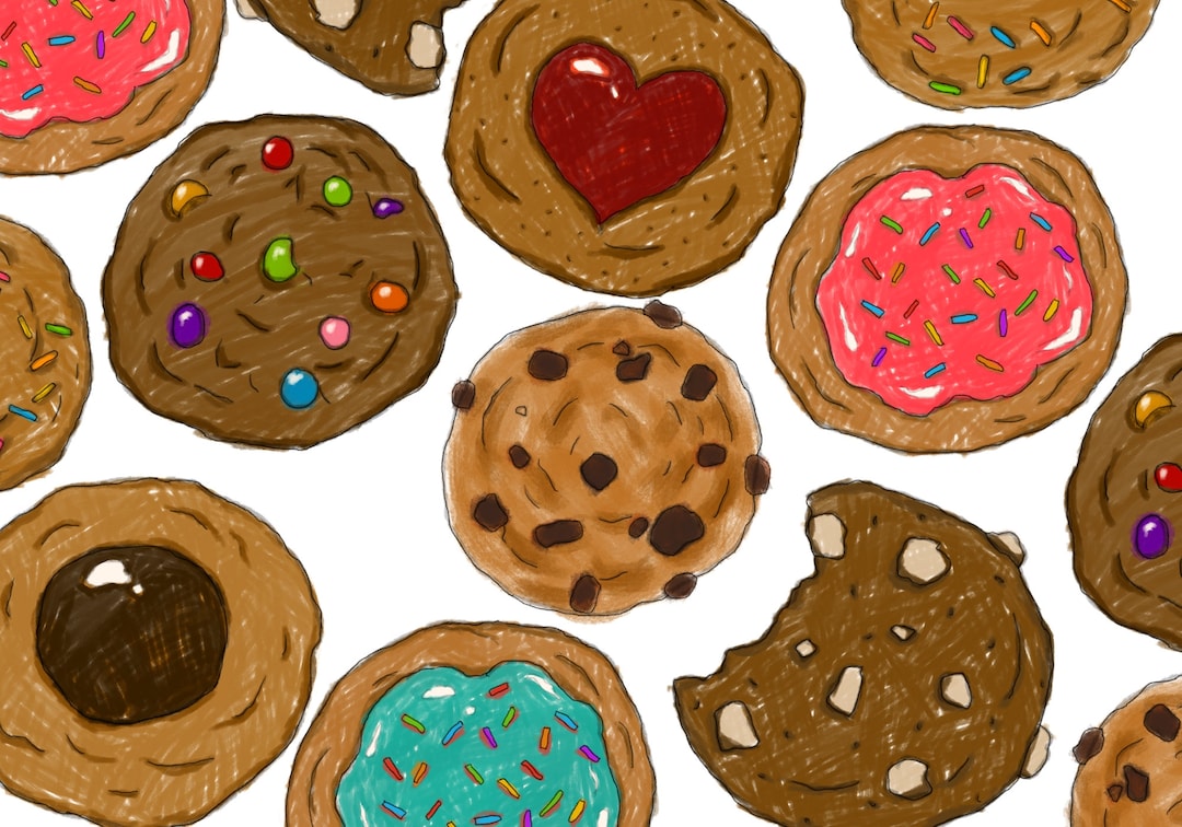 Cute Cookies Clipart, Cookie Clip Art, Sweets Clipart, for Personal and ...