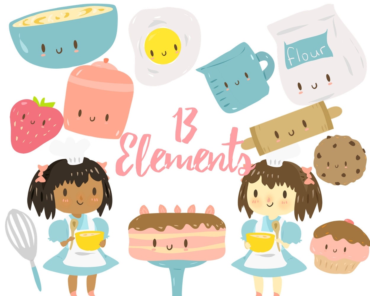 Cute Baking Clipart Cooking Clipart Kitchen Clipart for - Etsy Singapore