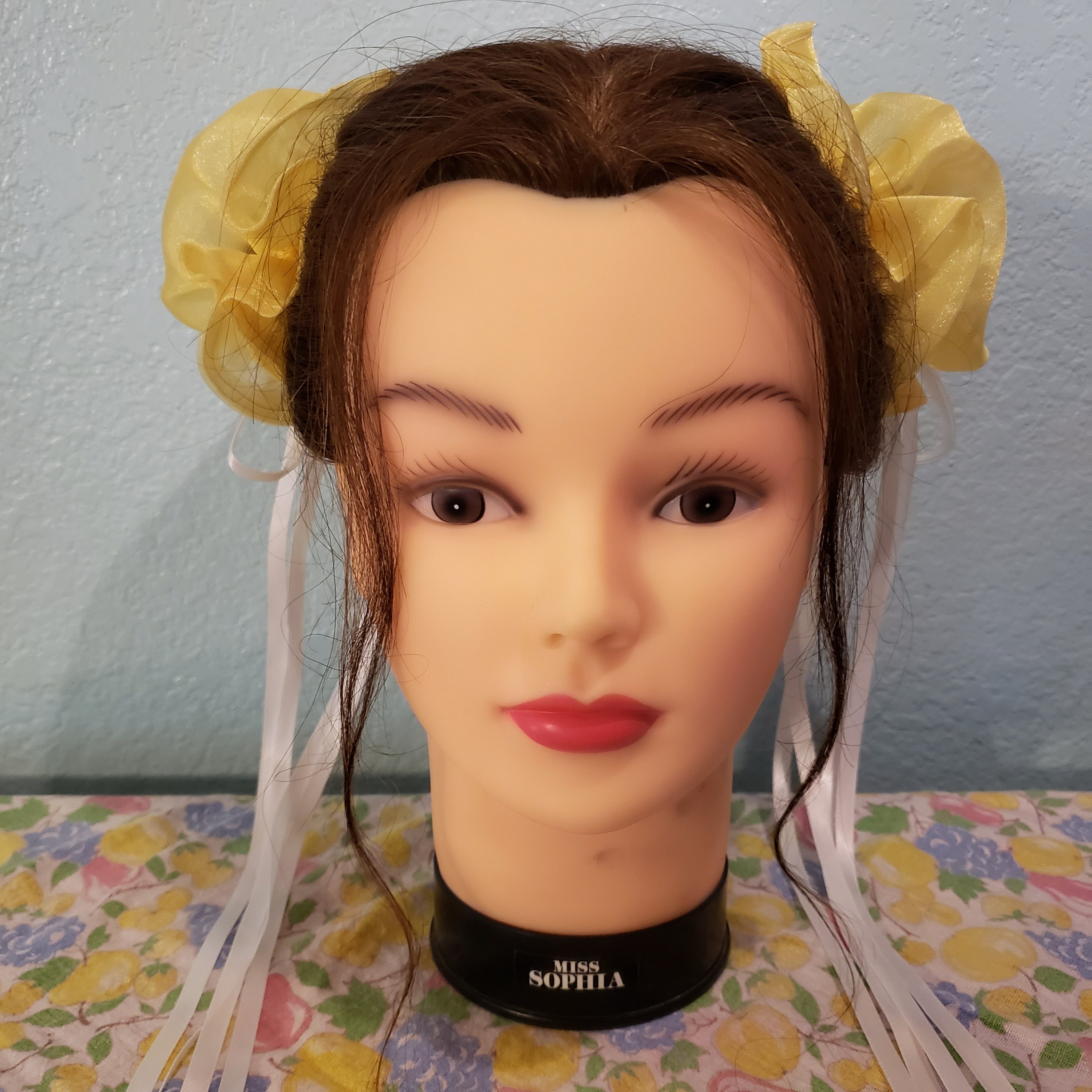 Yellow Organza Odango Bun Covers - Etsy