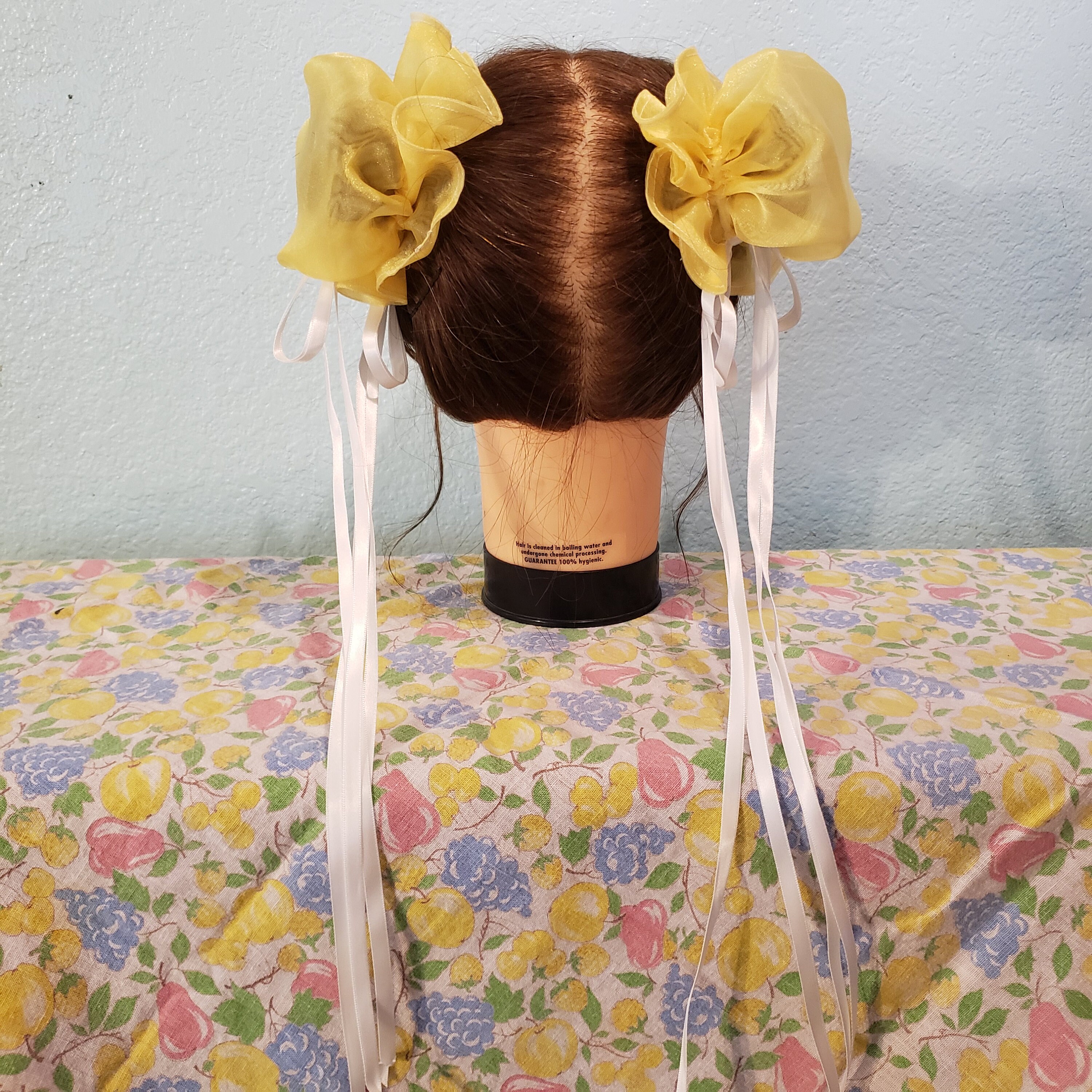 Yellow Organza Odango Bun Covers - Etsy