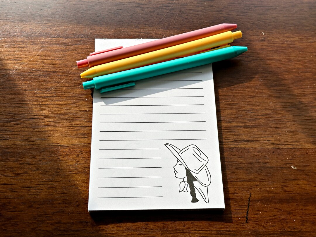 Western Themed Notepad Adult Coloring Pages Doodle Pad - Etsy