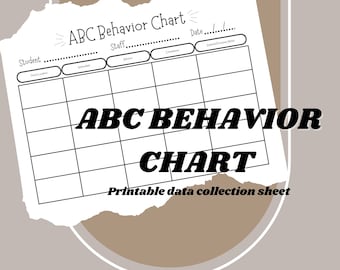 Abc Behavior Chart - Etsy