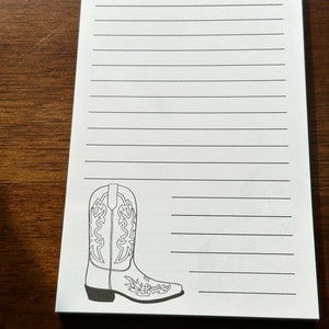 Western Themed Notepad Adult Coloring Pages Doodle Pad - Etsy