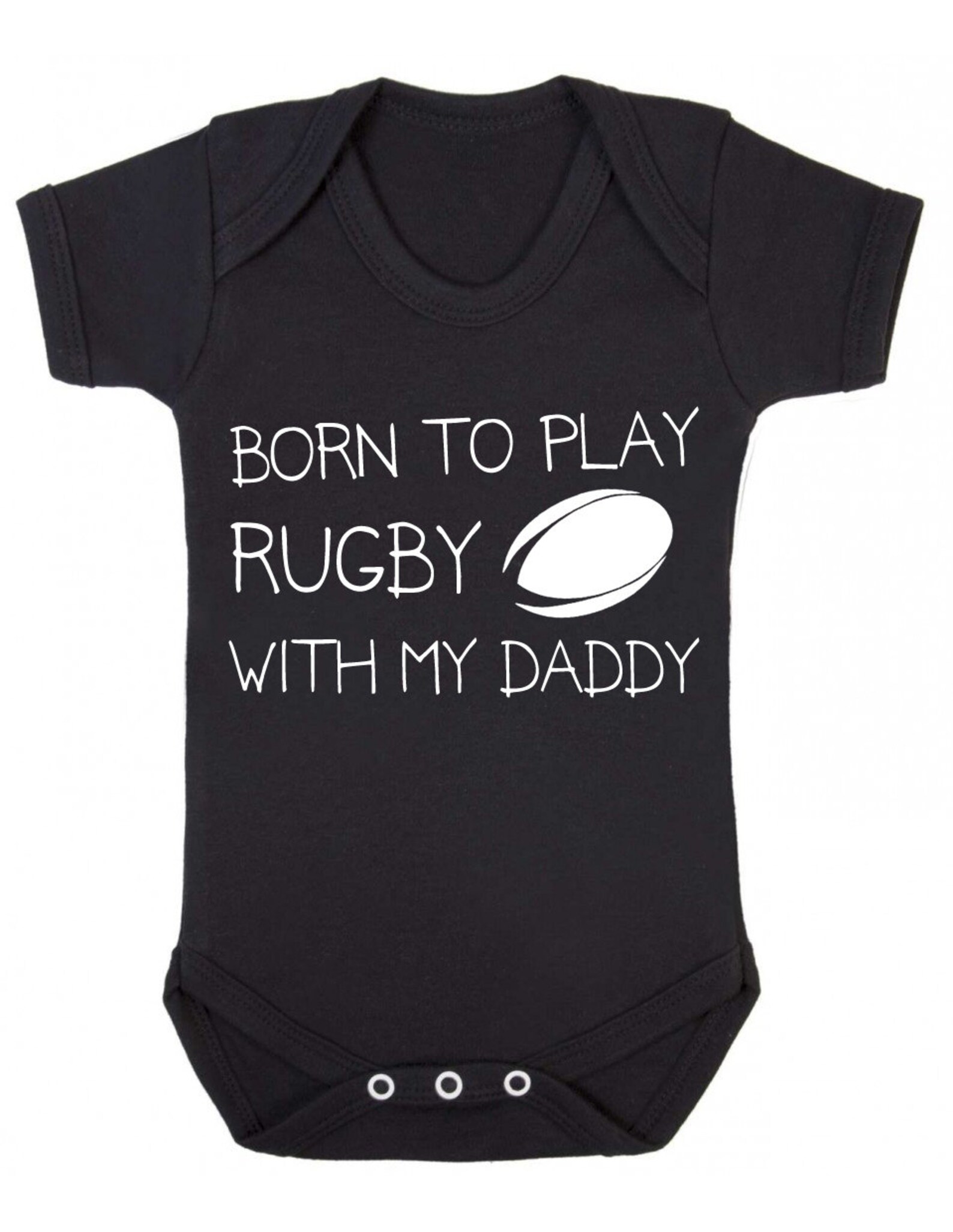 Born to Play Rugby With Daddy Baby Grow Rugby Baby Vest / - Etsy UK