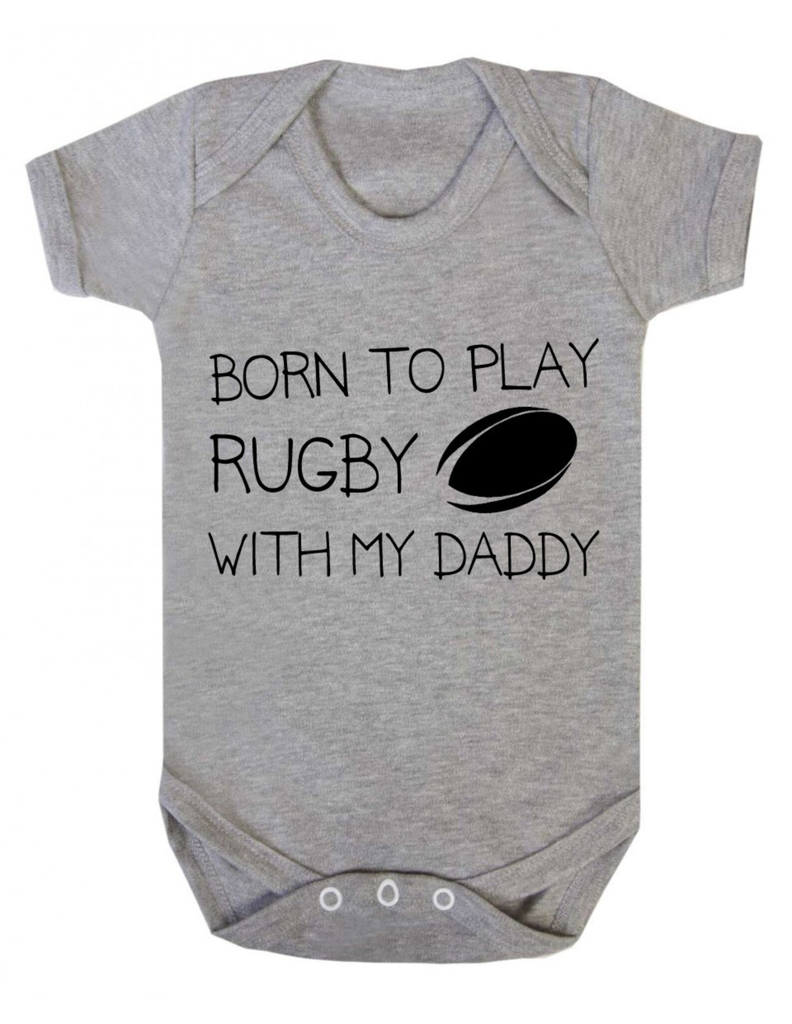 Born to Play Rugby With Daddy Baby Grow Rugby Baby Vest / - Etsy UK