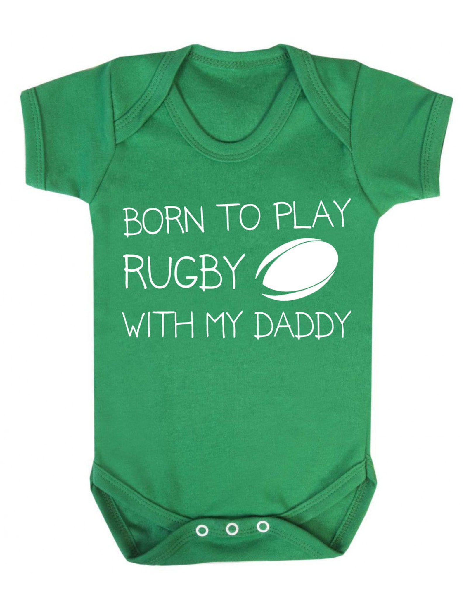 Born to play Rugby with Daddy Baby Grow Rugby Baby Vest / | Etsy