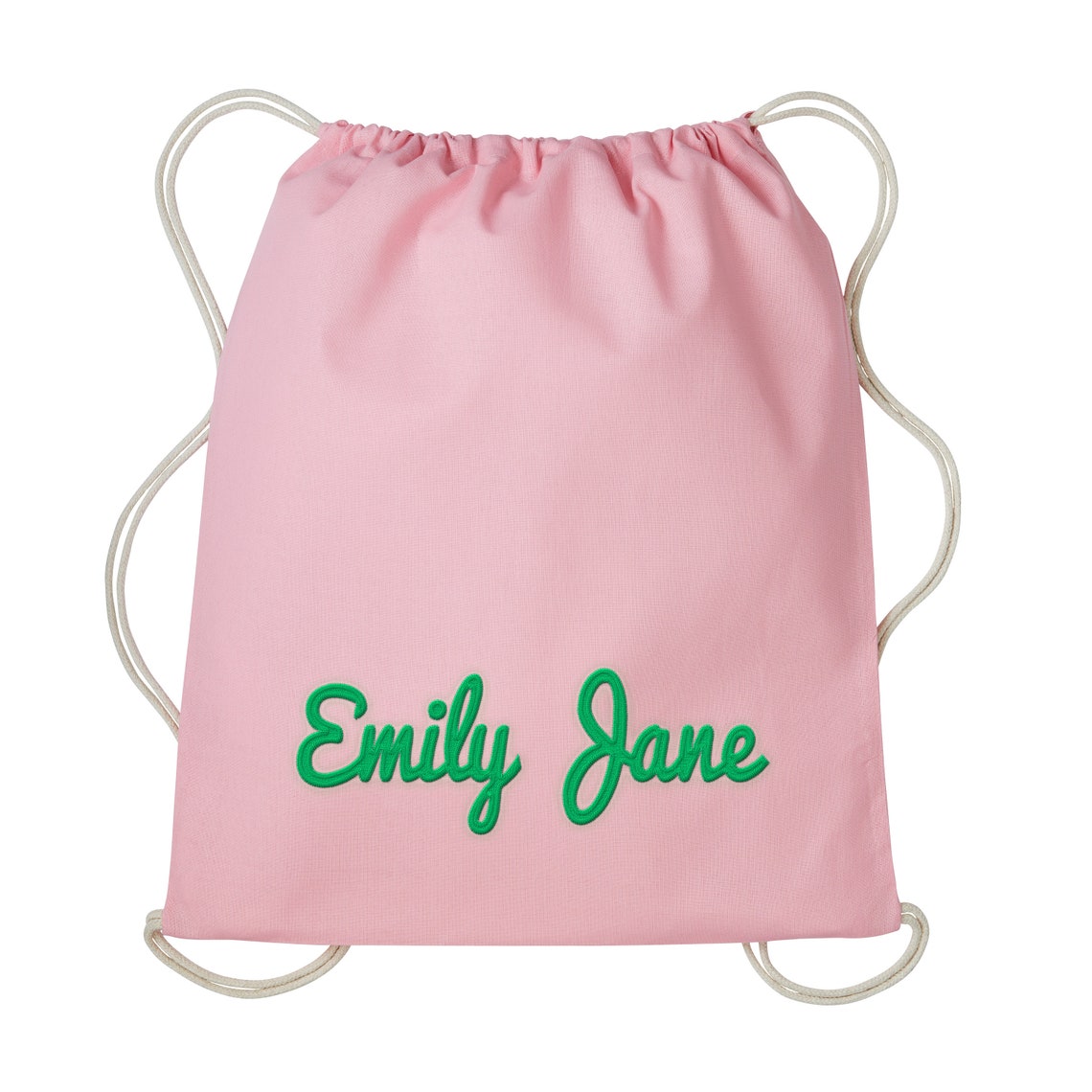 Personalised Drawstring Gymsac Bag - Embroidered Premium 100% Cotton ...