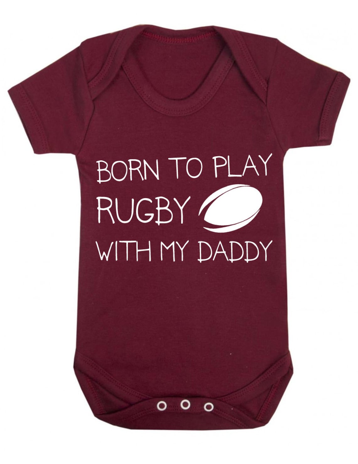 Born to play Rugby with Daddy Baby Grow Rugby Baby Vest / | Etsy