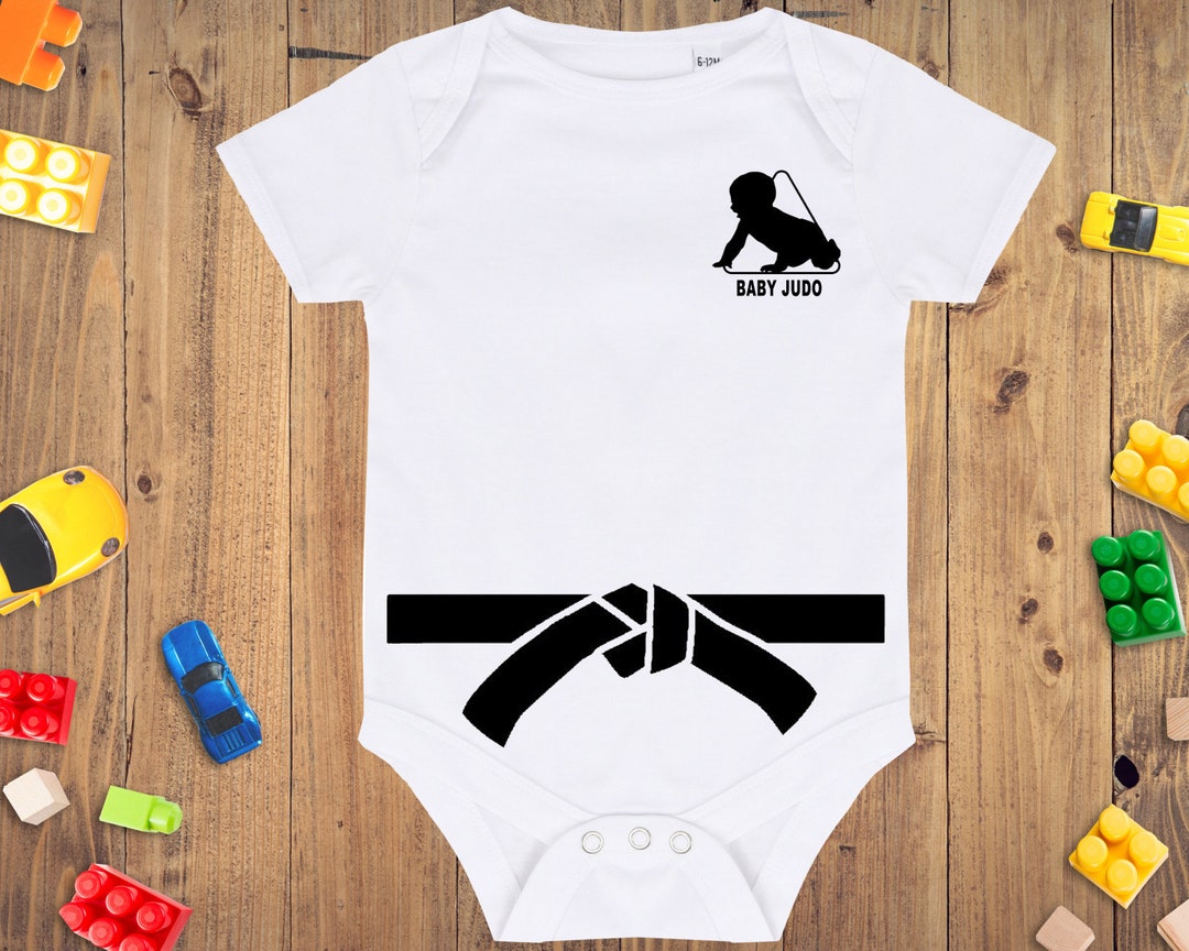 Baby Judo With Black Belt Baby Grow / Baby Vest Judo Baby Gift - Etsy