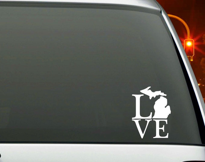 I LOVE Michigan Decal - Etsy