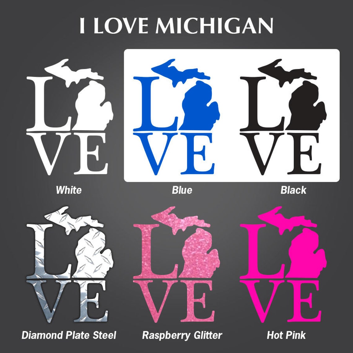 I LOVE Michigan Decal - Etsy