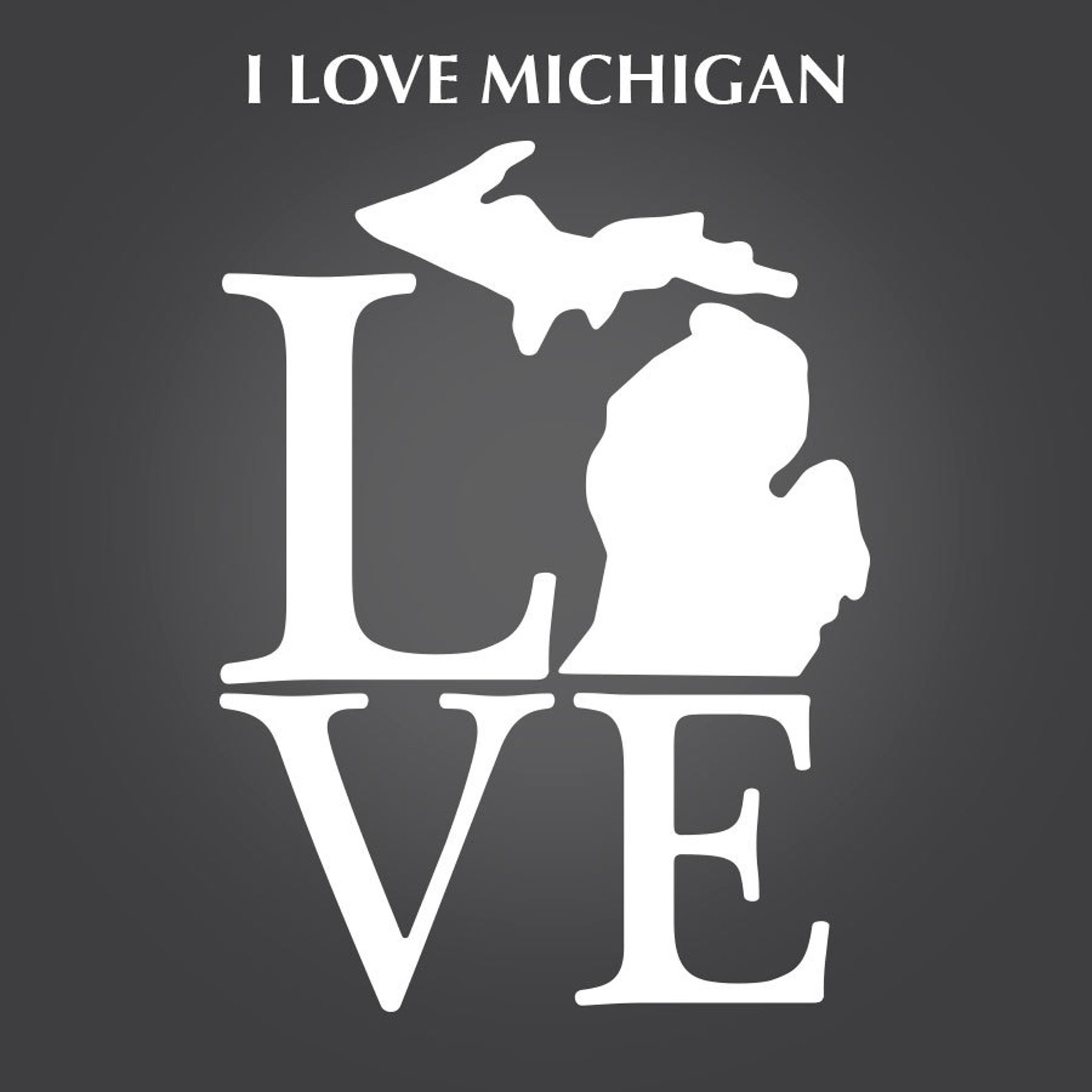 I LOVE Michigan Decal - Etsy