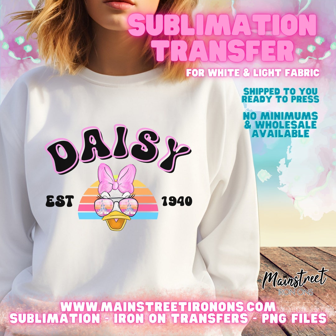 NEW Daisy Duck Summer College Retro Sublimation Print Ready to Press ...