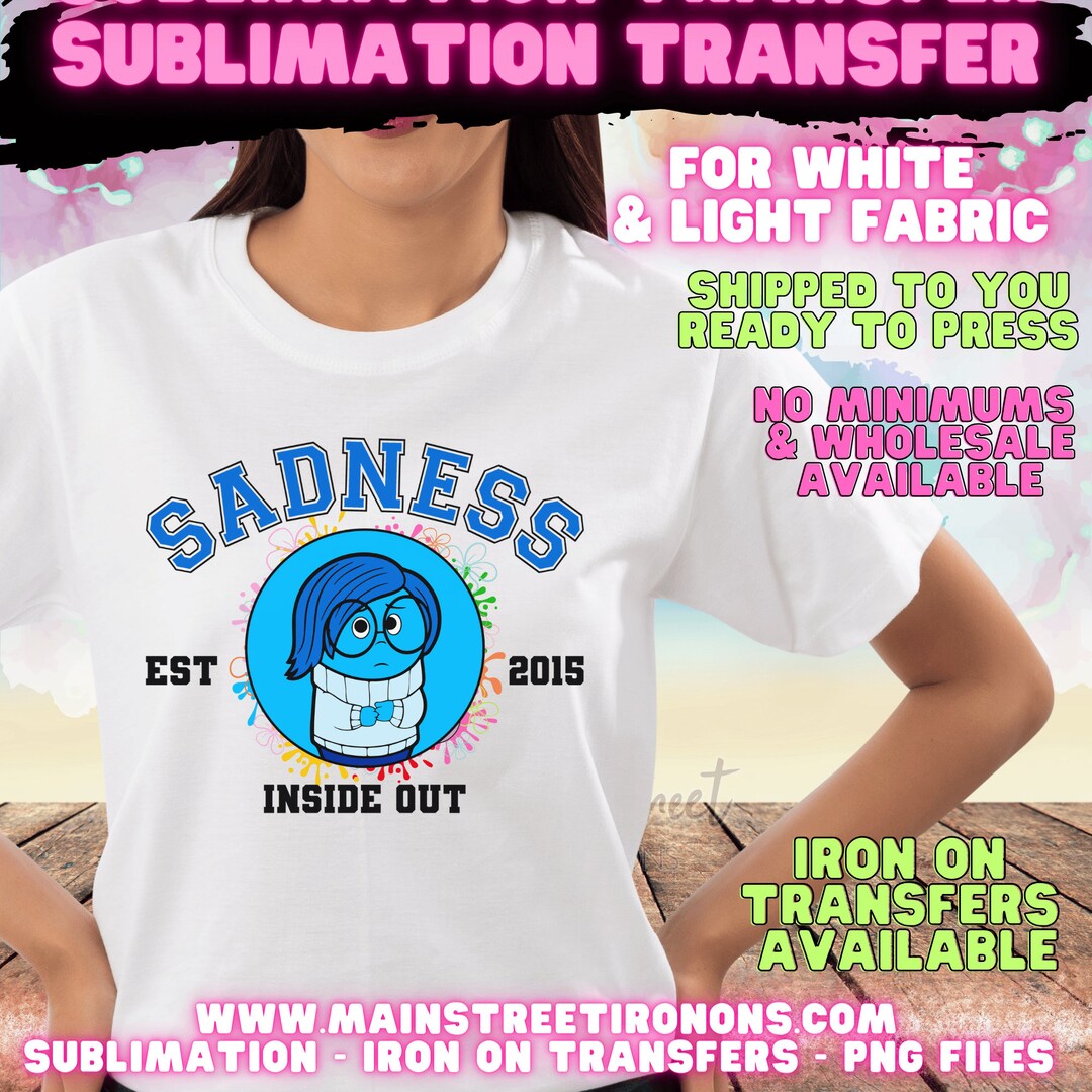 Sadness Inside Out Emotions Sublimation Print Shipped Sublimation ...