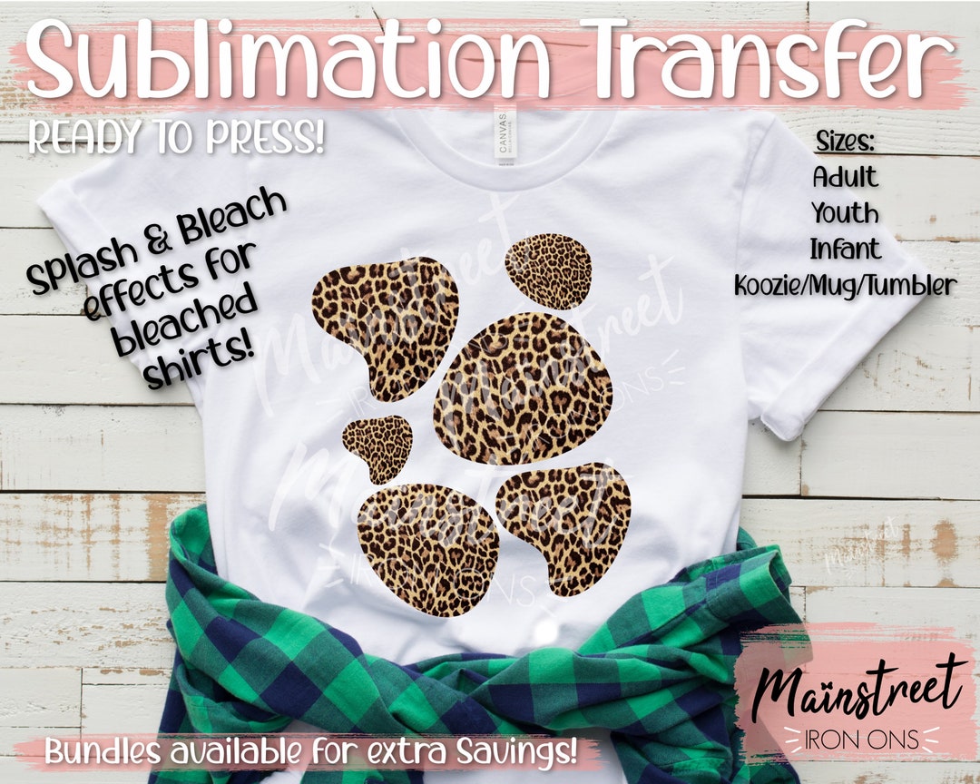 Leopard Bleach Effects Sublimation Print Ready to Press - Etsy