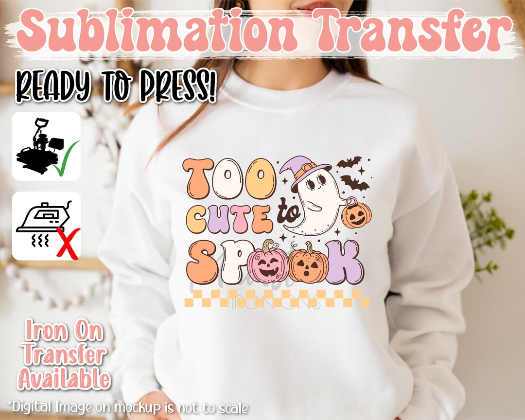 Too Cute Spook Season Ghost Pumpkins Halloween Retro Gift Holiday ...