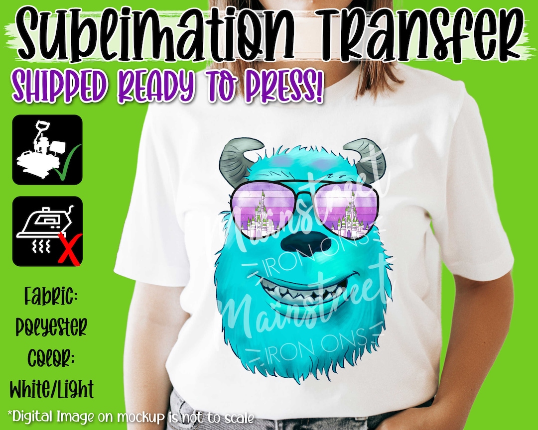 Sully Monsters Watercolor Face Character Sublimation Print - Ready to ...
