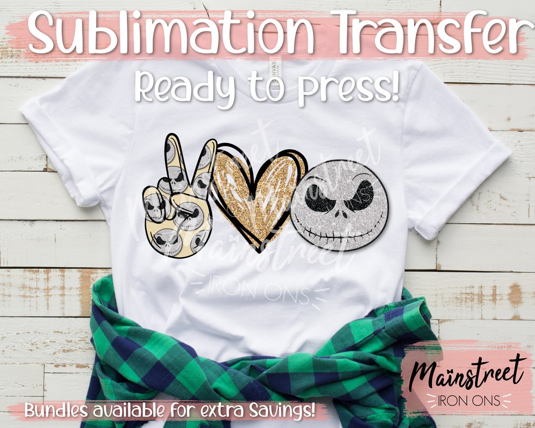 Peace Love Jack Sublimation Print Ready to Transfer - Etsy