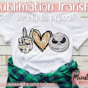 Peace Love Jack Sublimation Print Ready to Transfer - Etsy