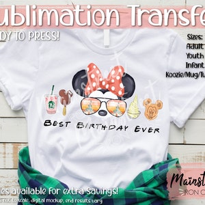 Minnie Best BIRTHDAY Ever Snacks Sublimation Print Ready to - Etsy