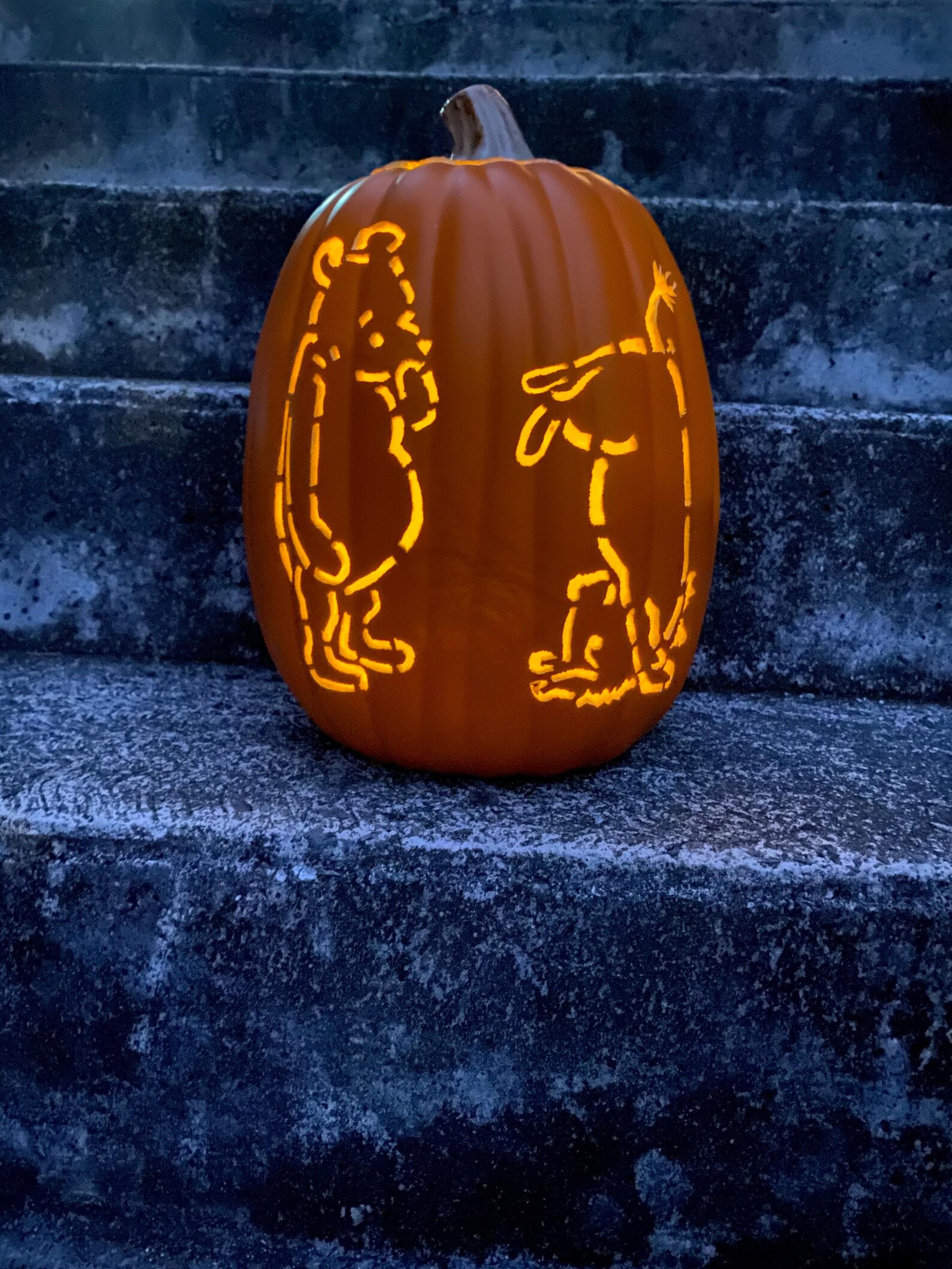 Carved Classic Winnie the Pooh Pumpkins - Etsy