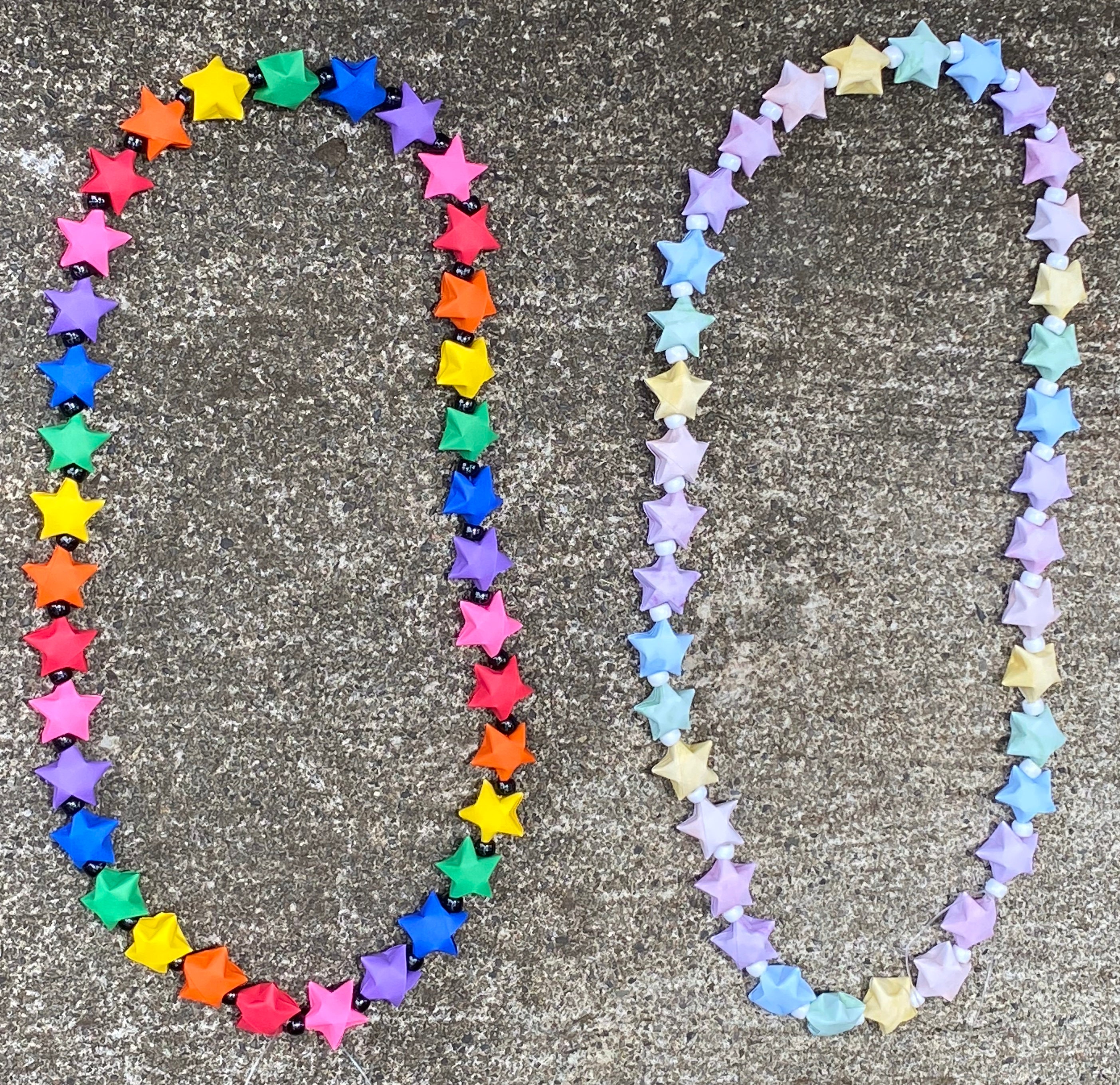 Lucky Puffy Star Lei single Strand - Etsy